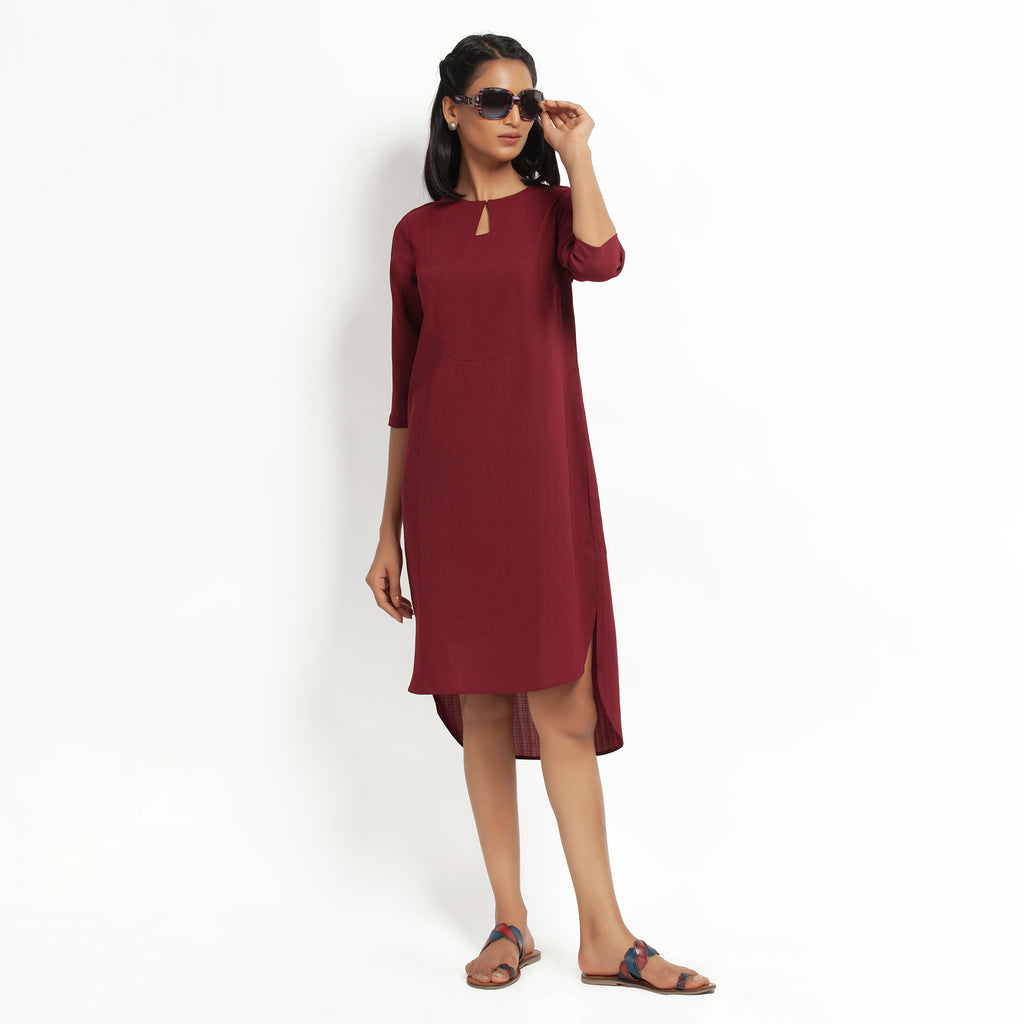 Buy Maroon Workwear Tunic for Women Online